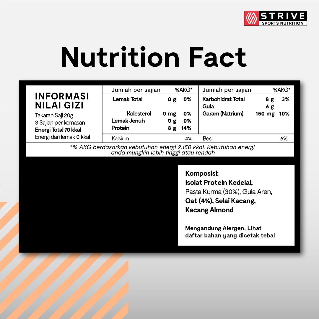 Strive Protein Bar - 1 pc (24g Protein/ bar) – striveindonesia